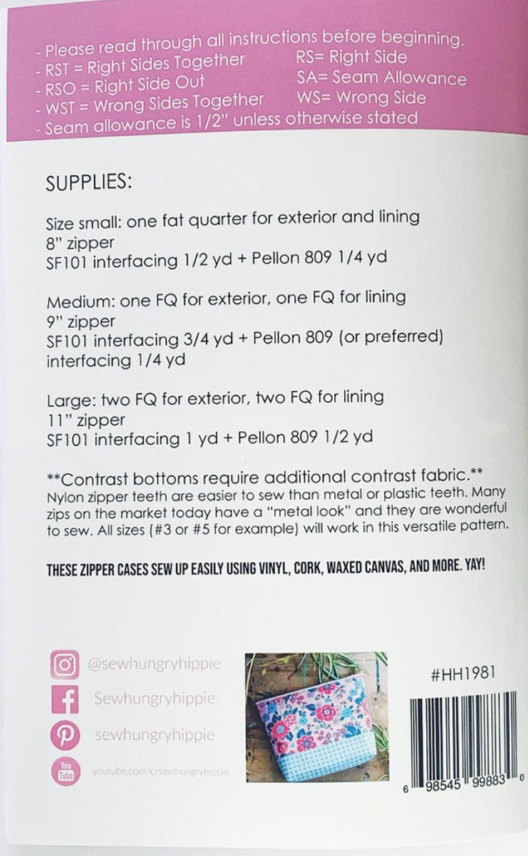 Easy Zipper Cases – Quilting Confections