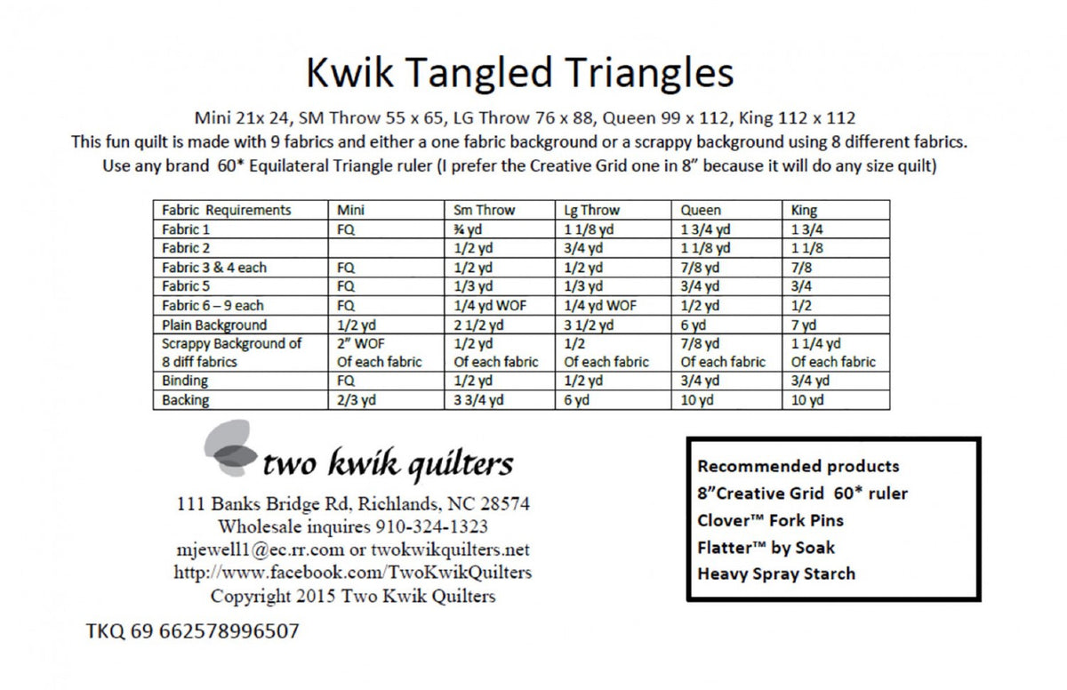Kwik Tangled Triangles – Quilting Confections