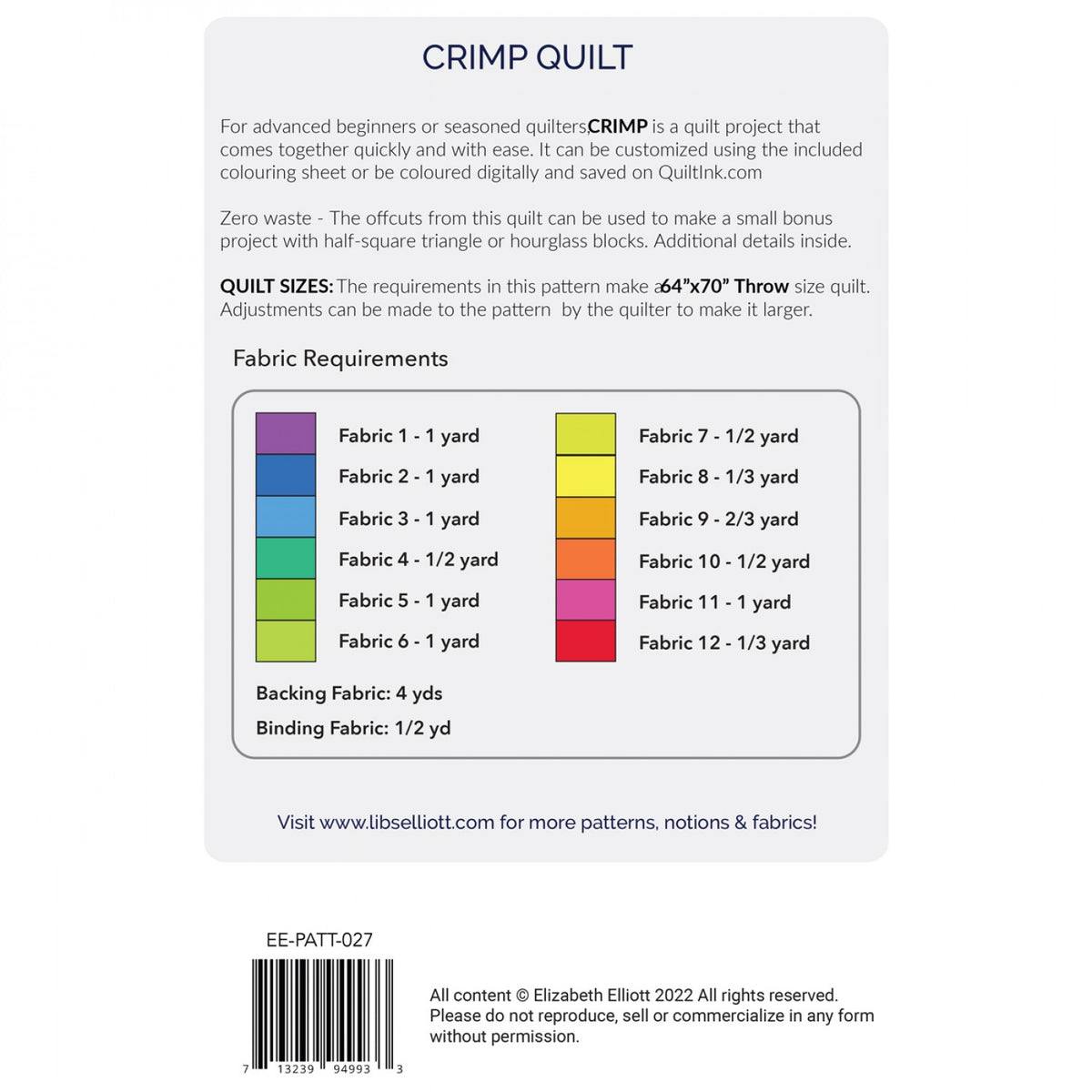 Crimp Quilt Pattern – Quilting Confections